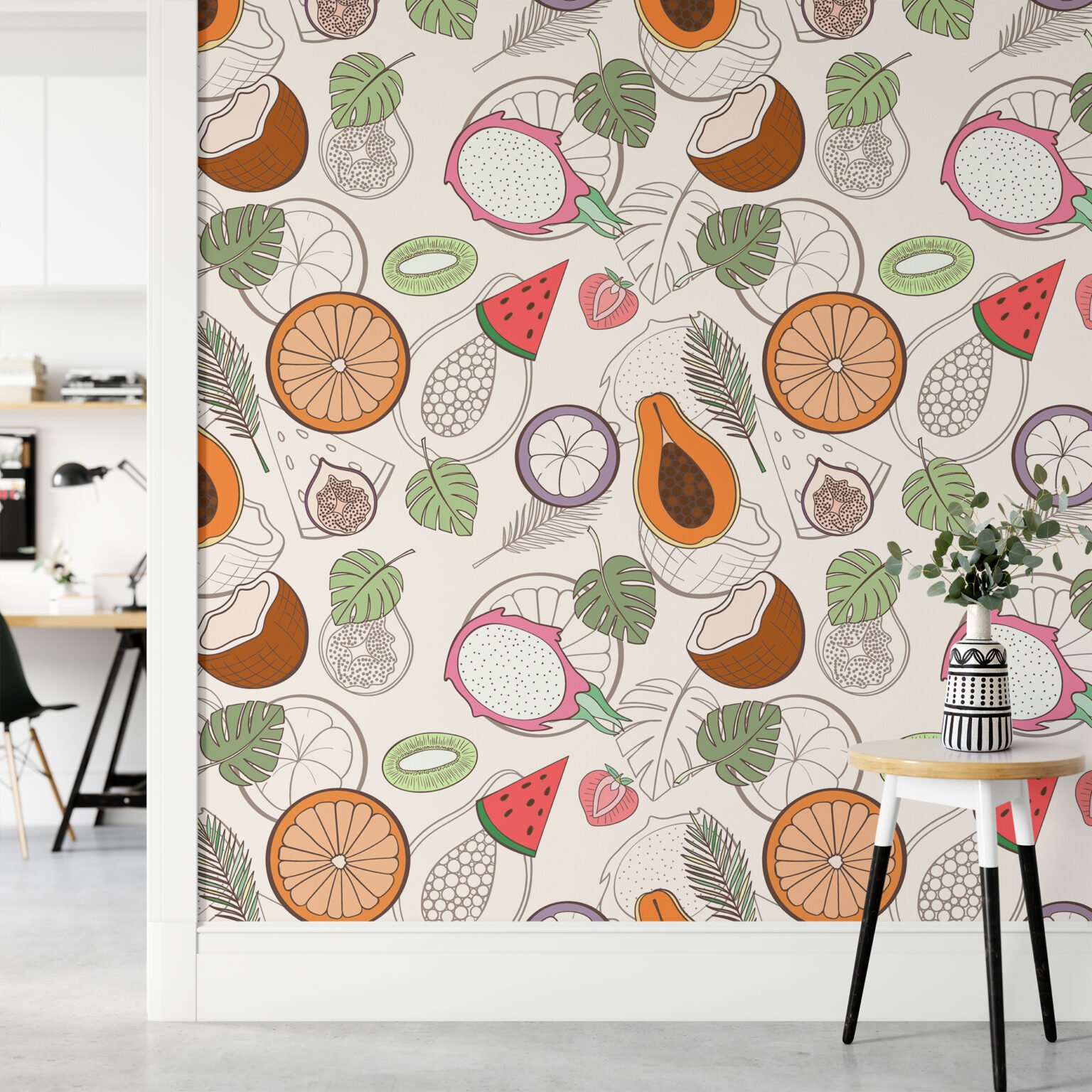 Sebzeler ve Meyveler Duvar Kağıdı, Capcanlı Tropikal Meyve Duvar ...